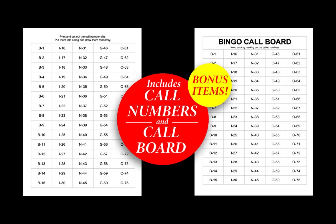 Bingo Cards Printable PDF Download 1000 Pages | Various Different Bingo ...