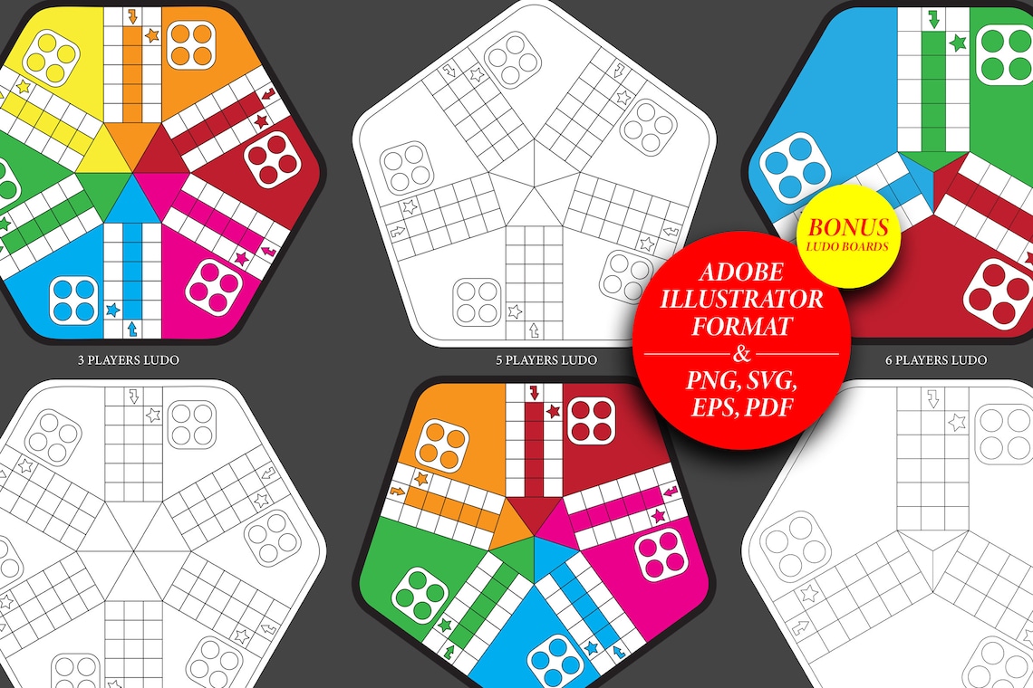 Ludo Printable Svg Pdf Eps Jpg Png Adobe Illustrator Download ...