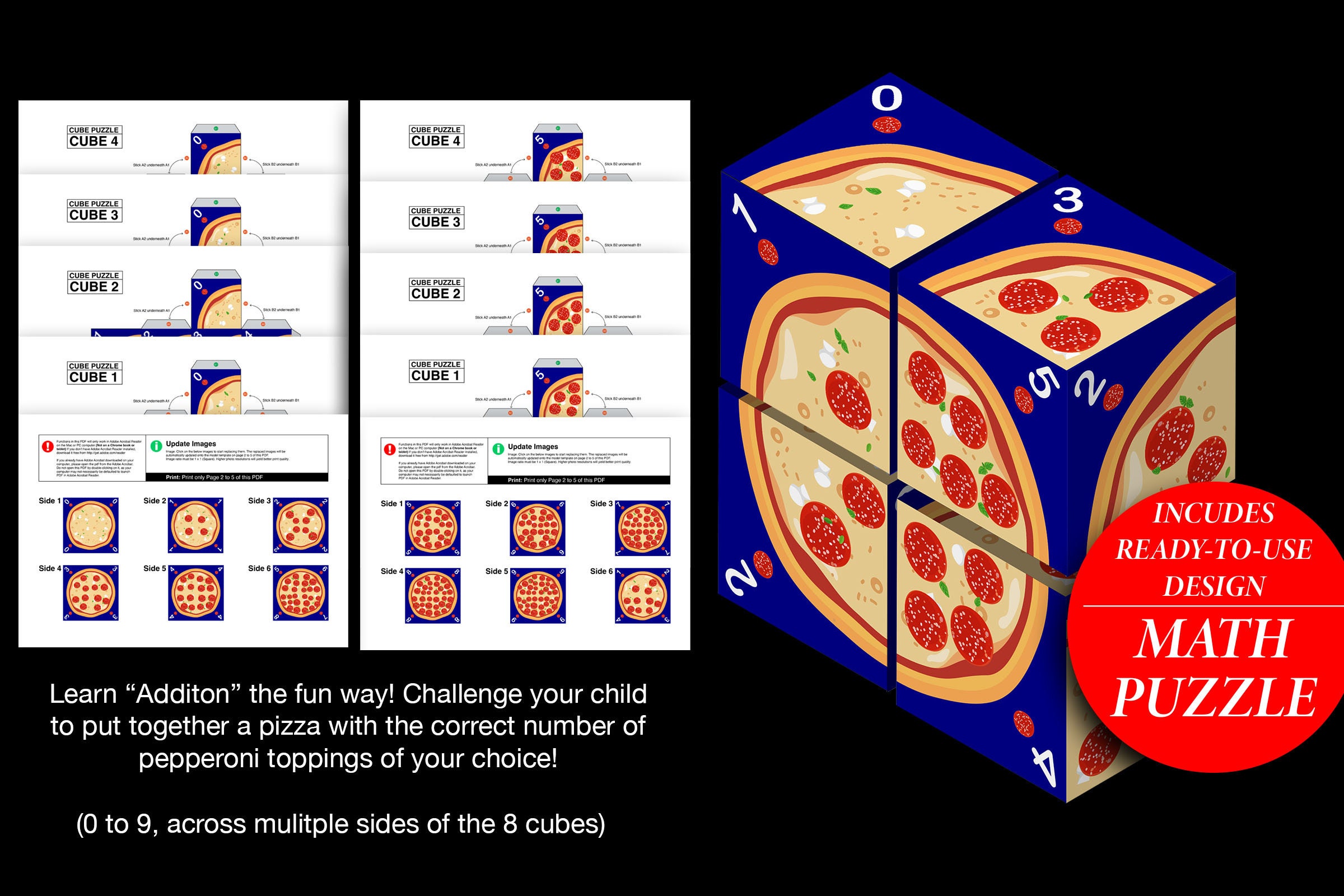 DIY Photo Puzzle Cube | Personalise Photo Cube Template | Home Deco ...