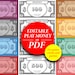 Editable Printable Game Money | Inspired by Classic Monopoly | 4x2in ...