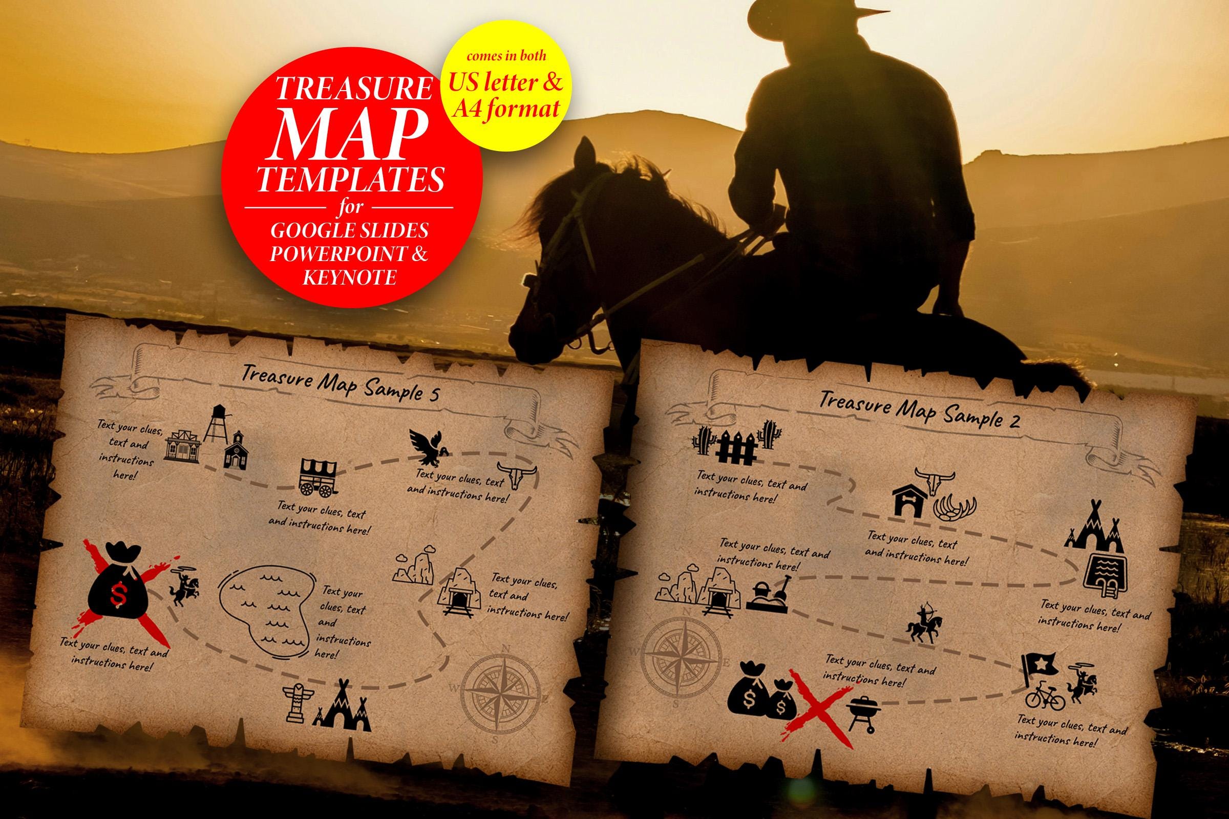 Wild West Treasure Hunt Map: DIY Kids Birthday Party Game (digital ...
