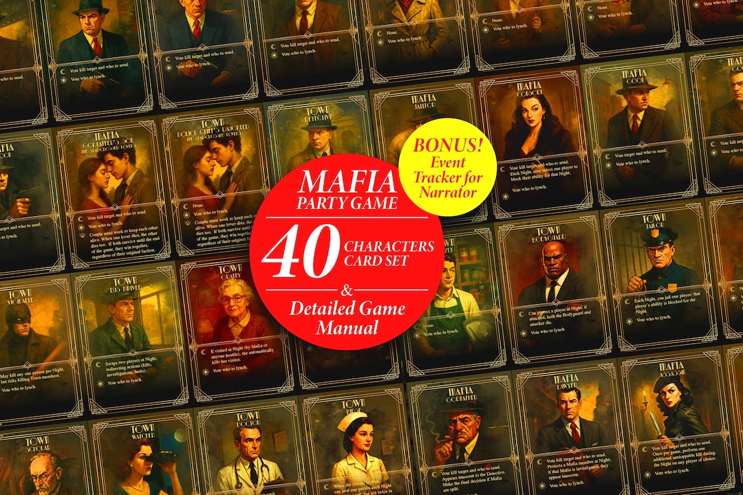 Party Game, Mafia Card Game, Mystery, Strategy, Hidden Roles Murder ...