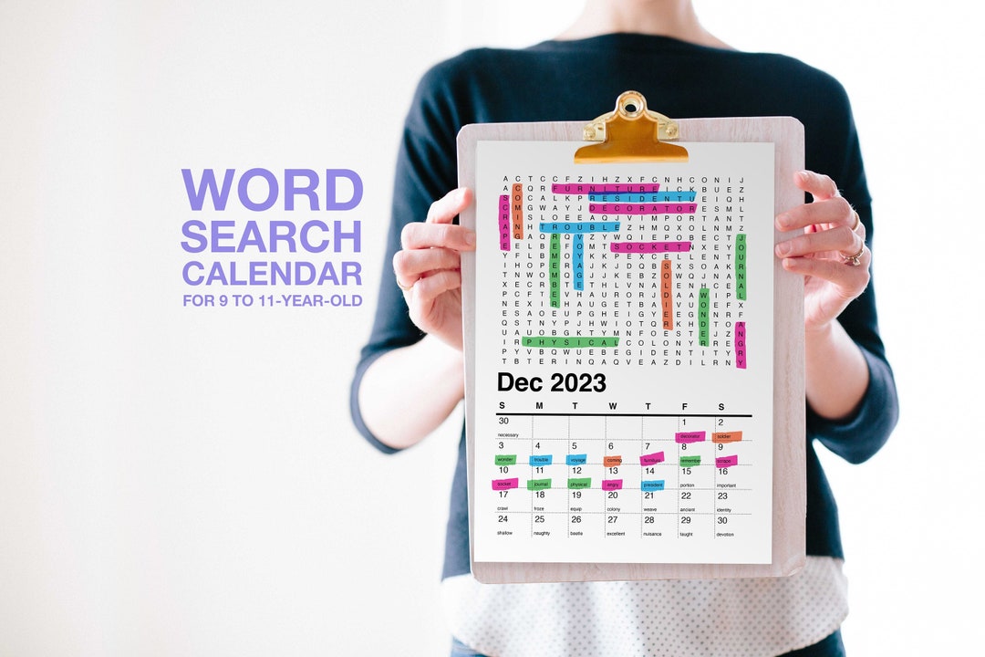 4 5th Grader Word Search 9 10 Year Old Spelling Bee Etsy