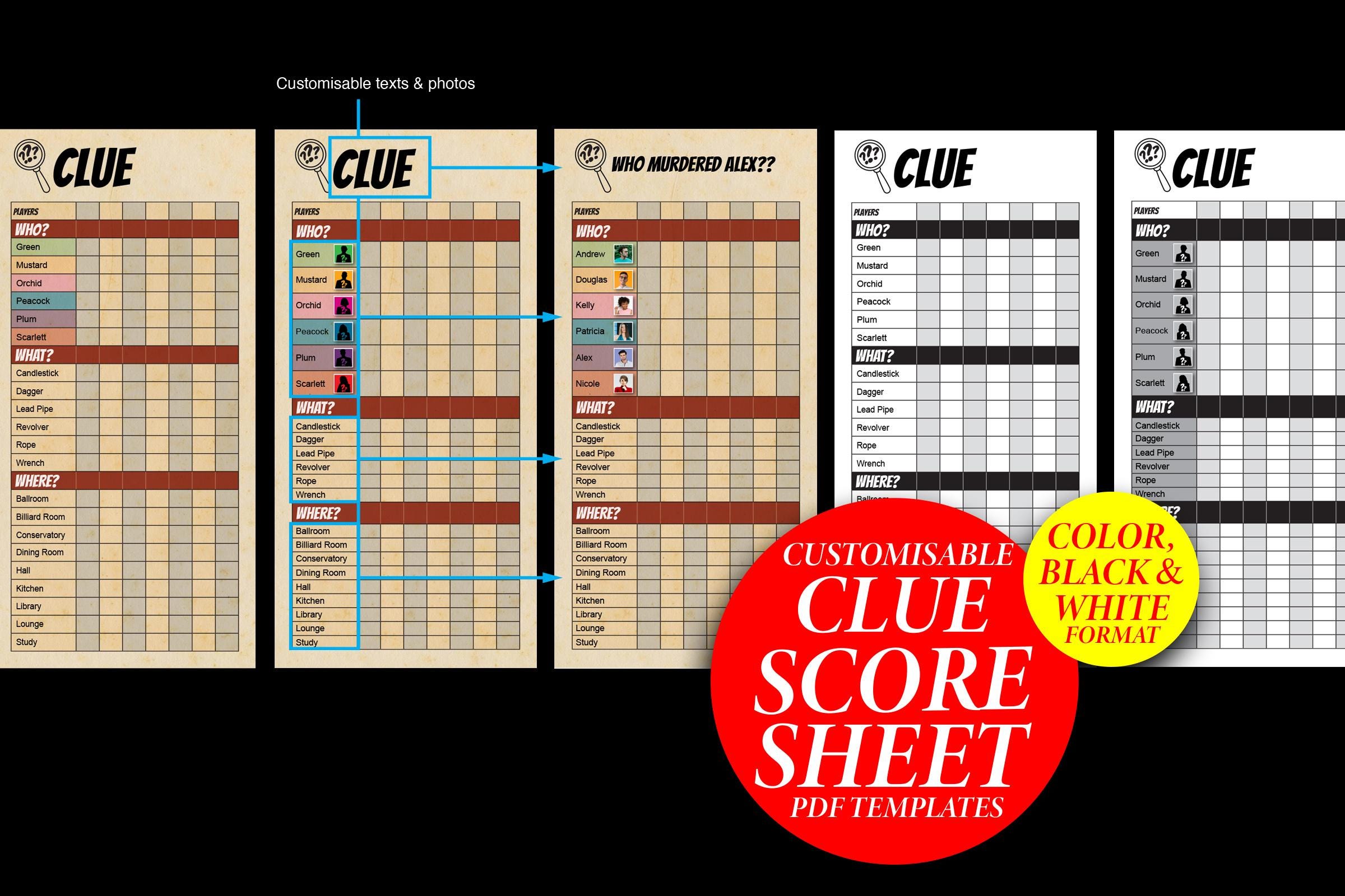 Clue Board Game Coloring Pages [2025]
