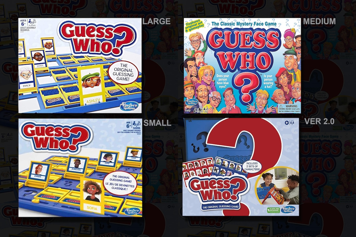 Editable Guess Who Template Make Your Own Custom Printable Game Board ...