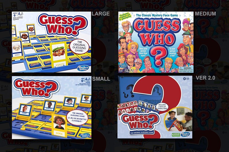 Editable Guess Who Template Make Your Own Custom Printable Game Board ...