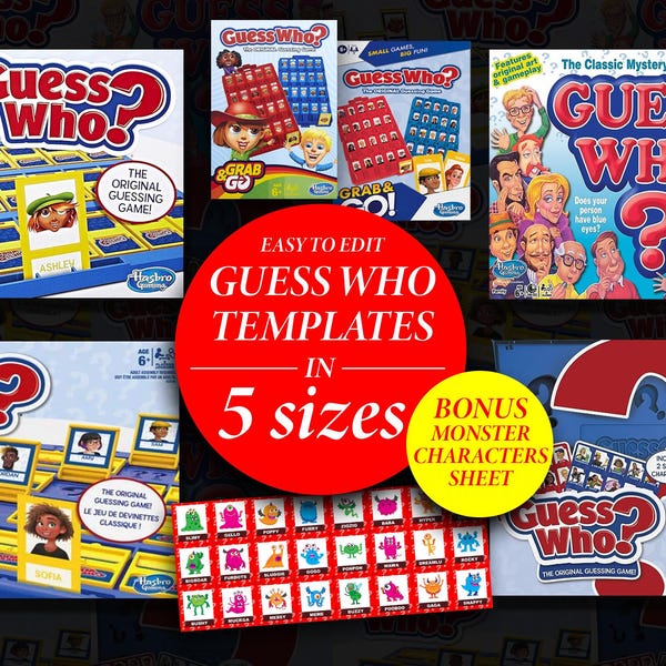 Guess Who Cards - Etsy