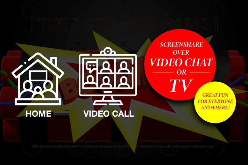 5 Seconds Game Powerpoint Editable Quiz Game Kids Party Game Family ...