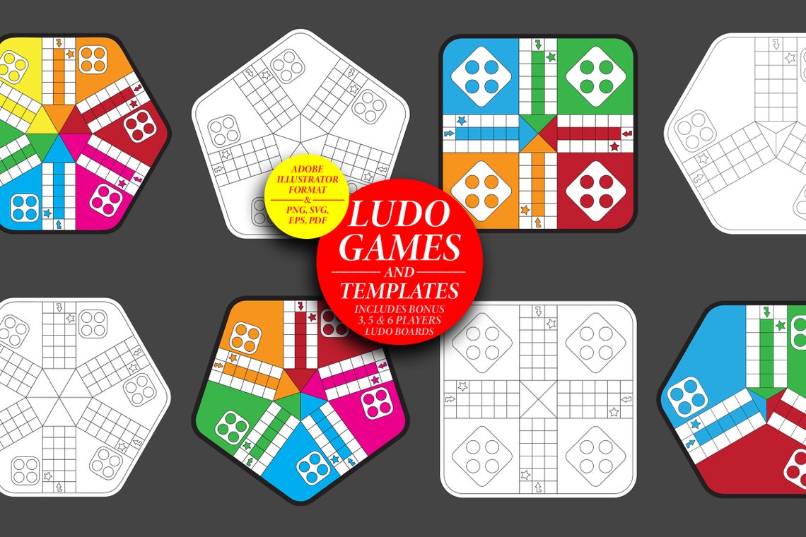 Ludo Printable Svg Pdf Eps Jpg Png Adobe Illustrator Download ...