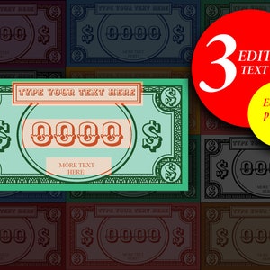 Editable Board Game Money | Customisable Party Play Money | Printable ...