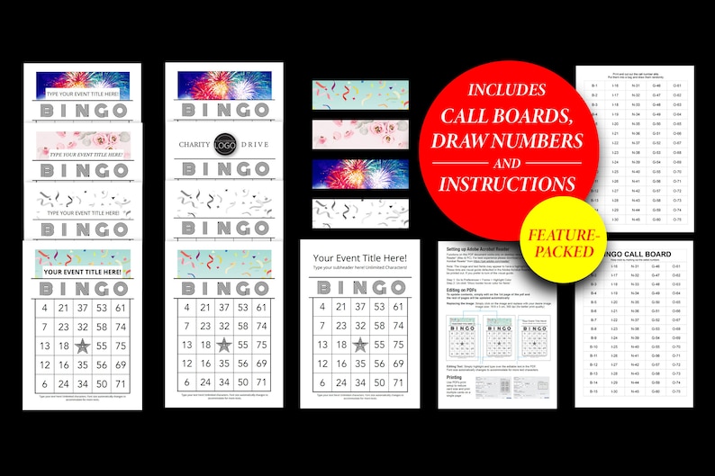 Editable Bingo Card Template | Printable Customisable Bingo Card ...