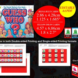 Editable Guess Who Template Make Your Own Custom Printable Game Board ...