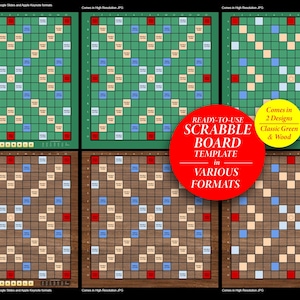 Scrabble Board Replacement | Personalise Scrabble Template | Customise ...