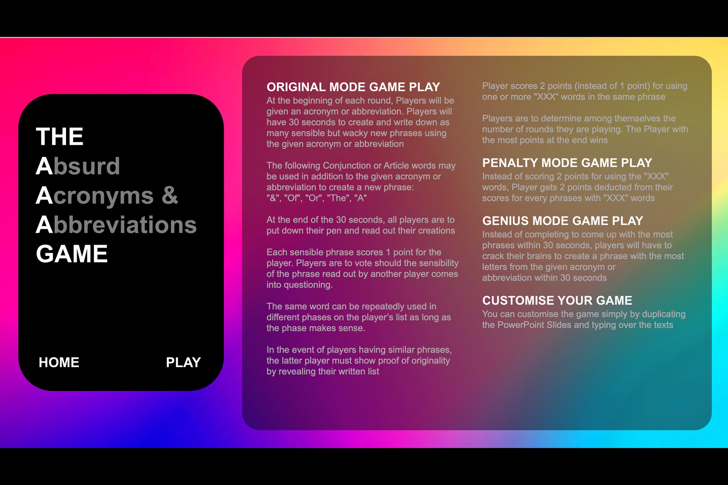 Acronyms Abbreviations Game Powerpoint Acronyms Quiz Word Lettering ...