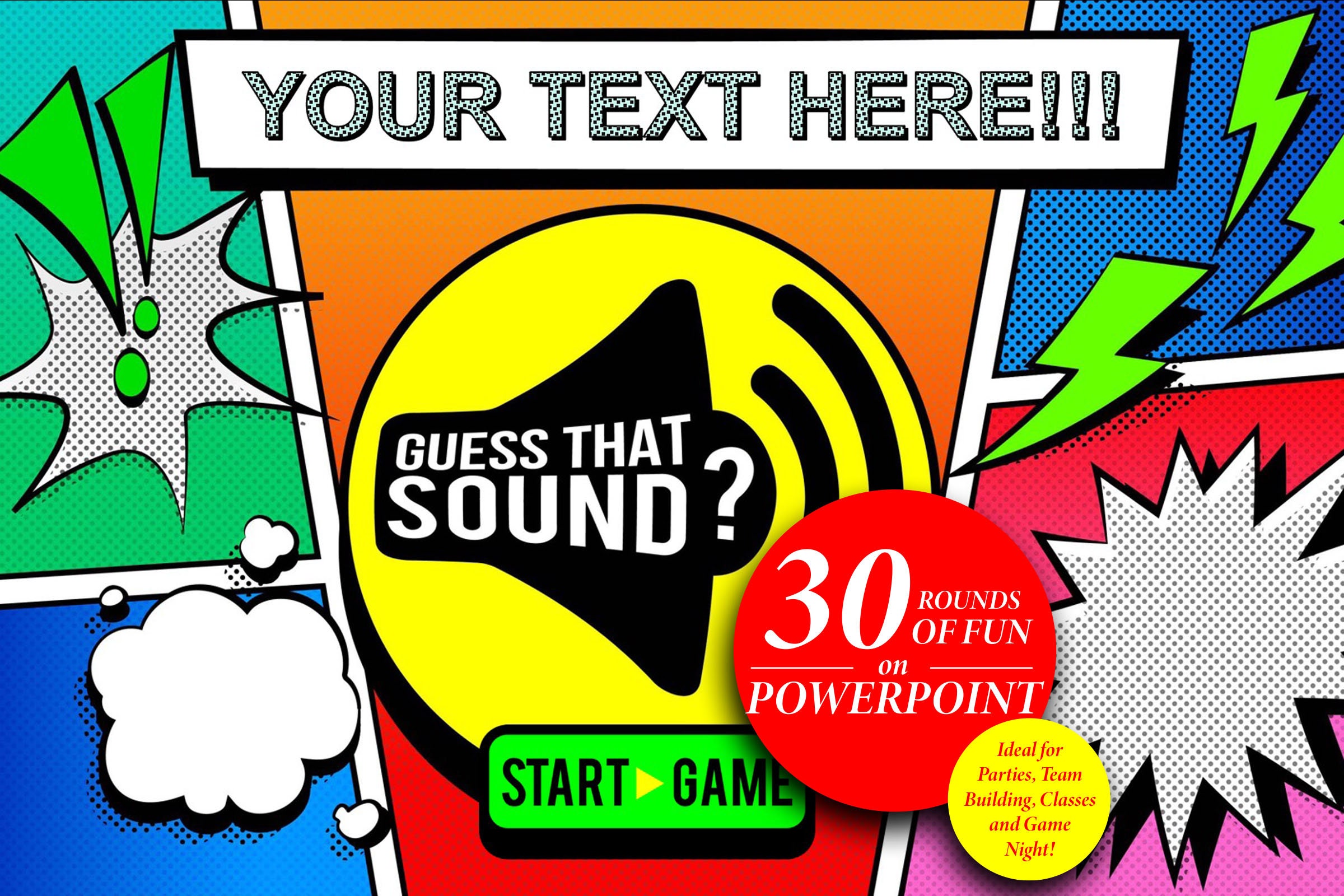 Guess That Sound Powerpoint Game Sound Quiz Sound Game Kids Party Game ...
