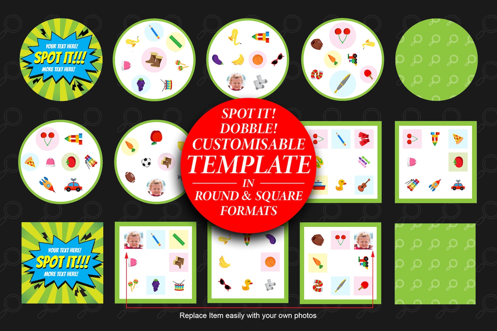 Spot It or Dobble Customise Game | Personalise Matching Activity | Seek ...