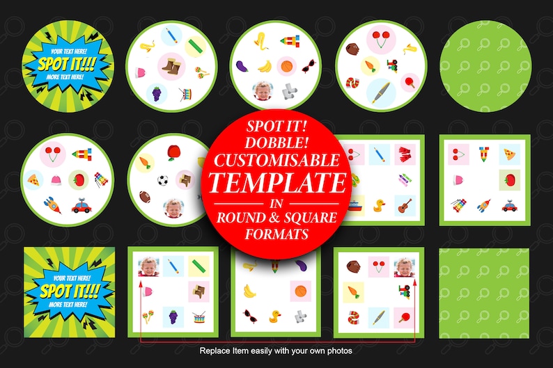 Spot It or Dobble Customise Game | Personalise Matching Activity | Seek ...