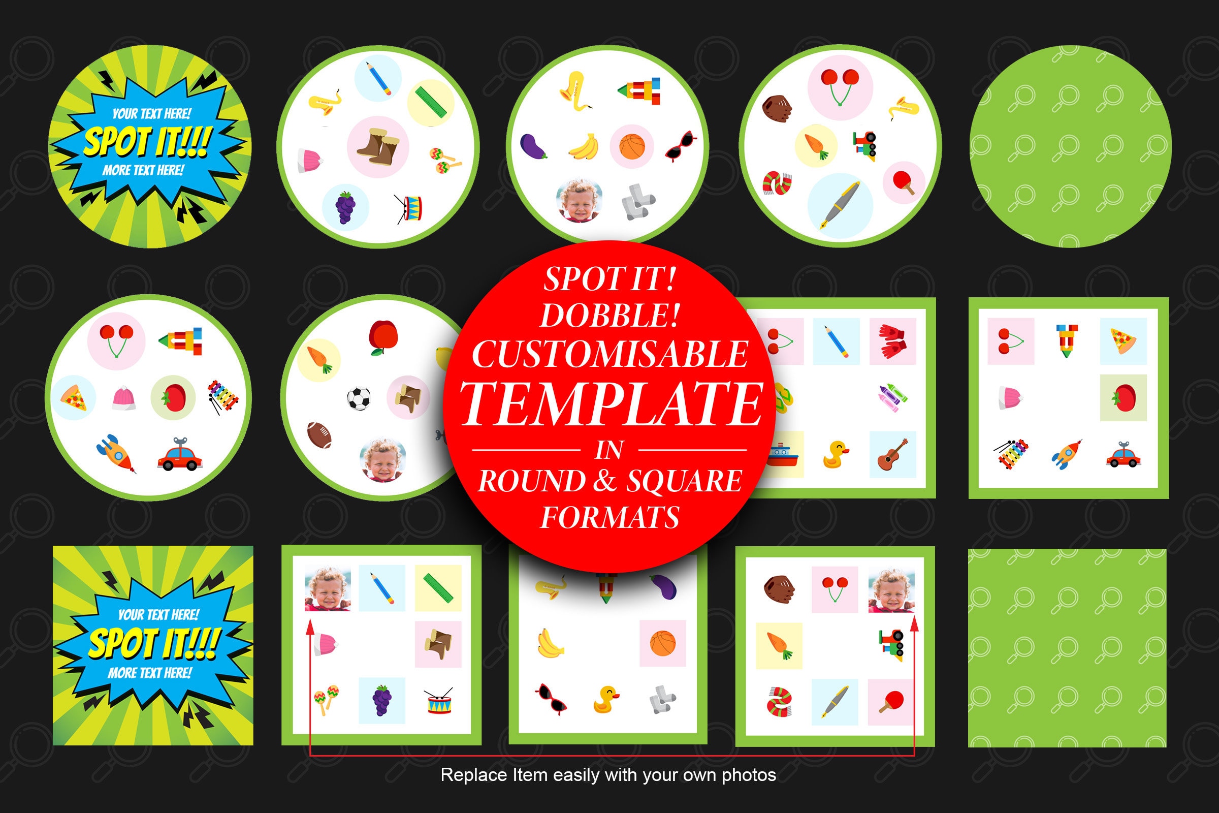 Spot It or Dobble Customise Game | Personalise Matching Activity | Seek ...