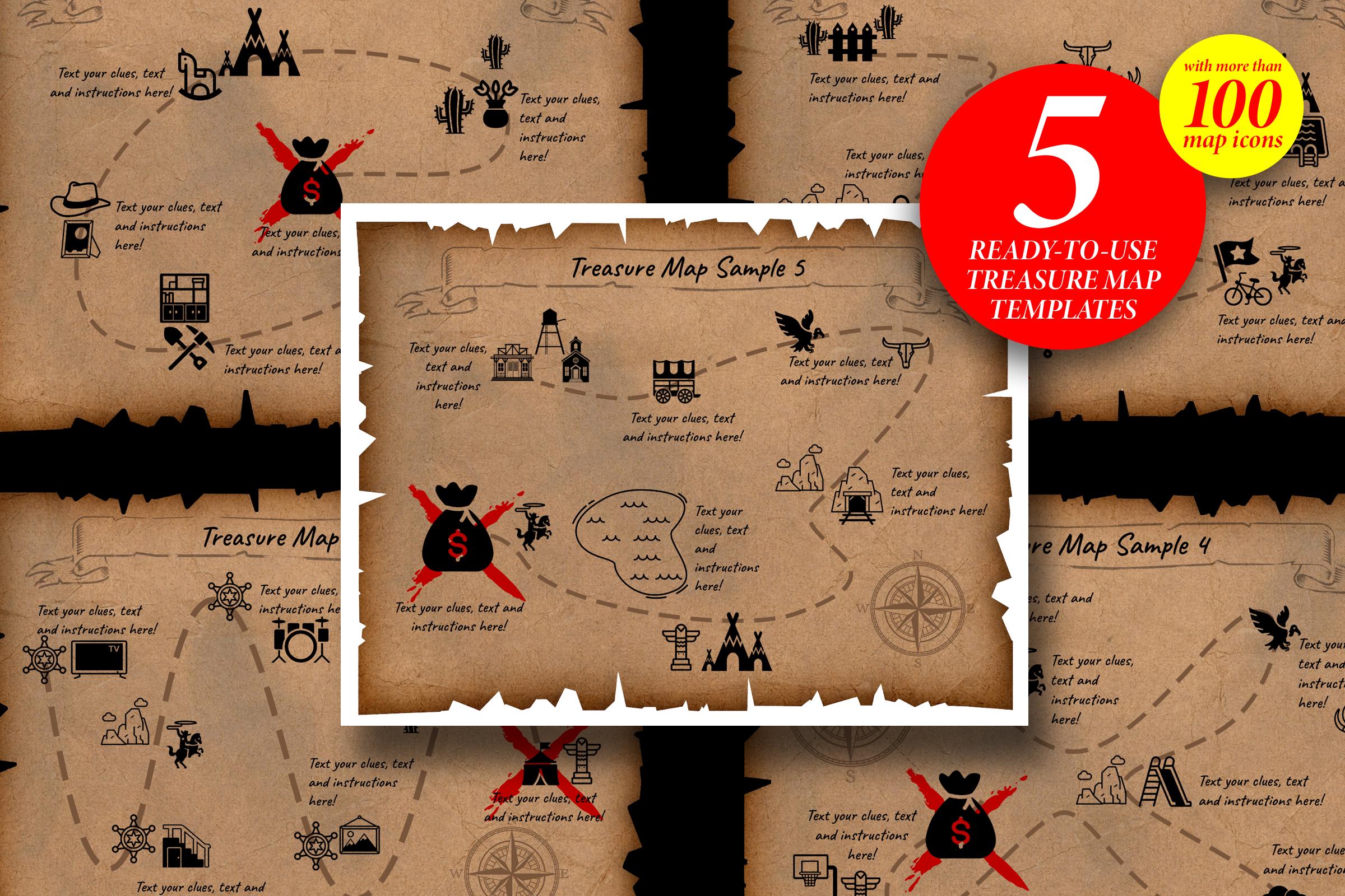Wild West Treasure Hunt Map: DIY Kids Birthday Party Game (digital ...