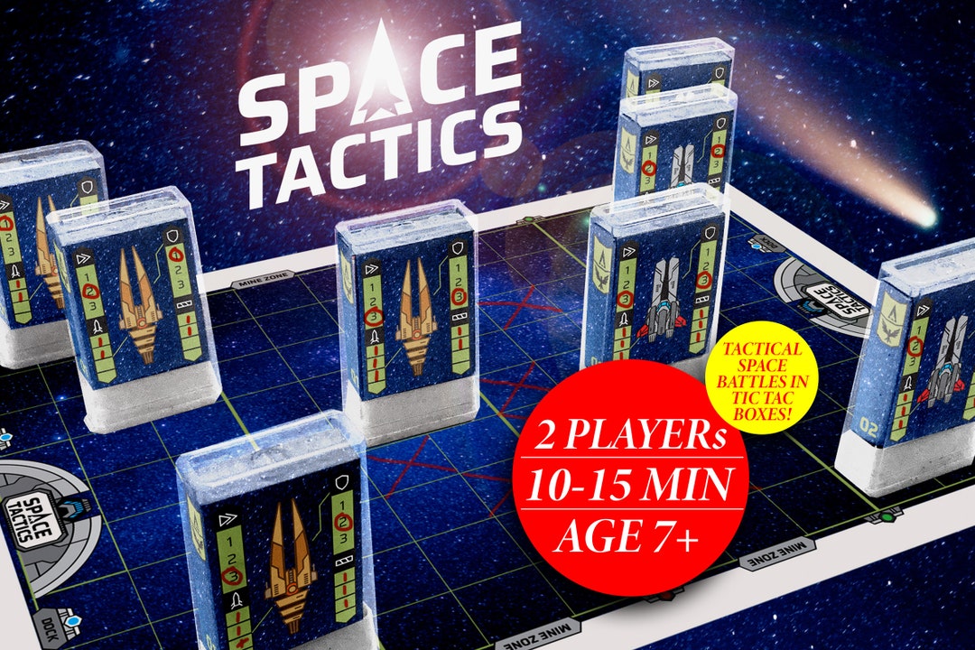 Print and Play Board Game Space Battle Theme | Upcycle Tic Tac Sweet ...