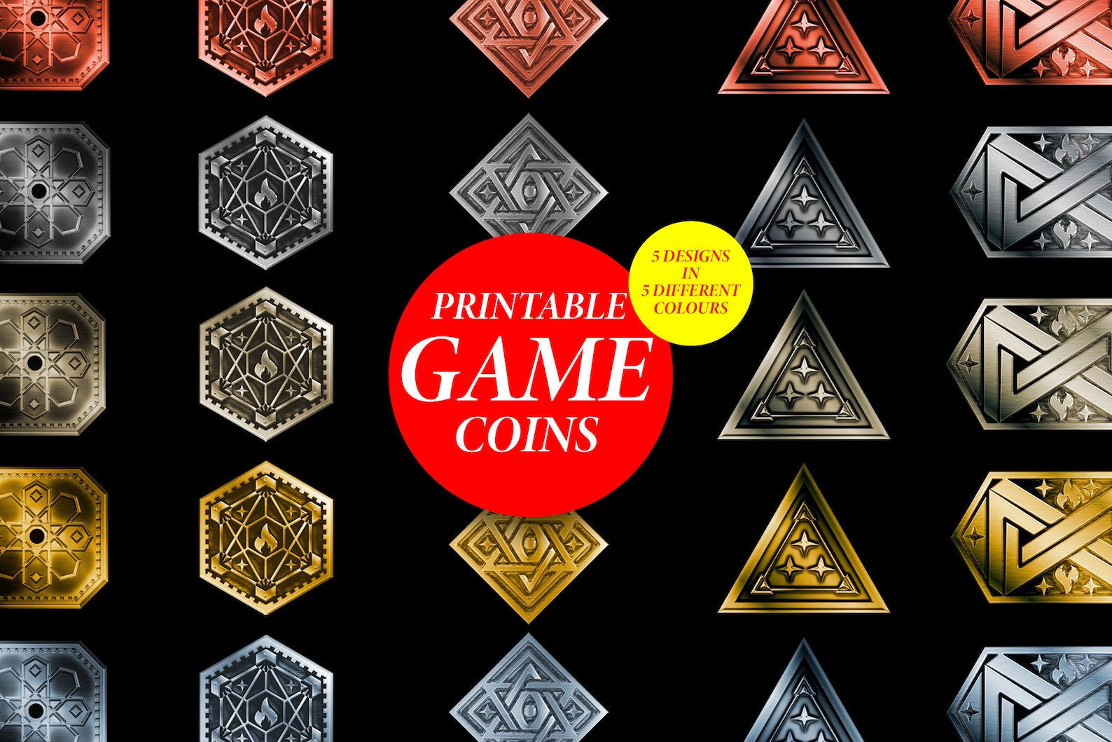 DND Coin Printable Digital Download | Game Tokens Money PDF ...