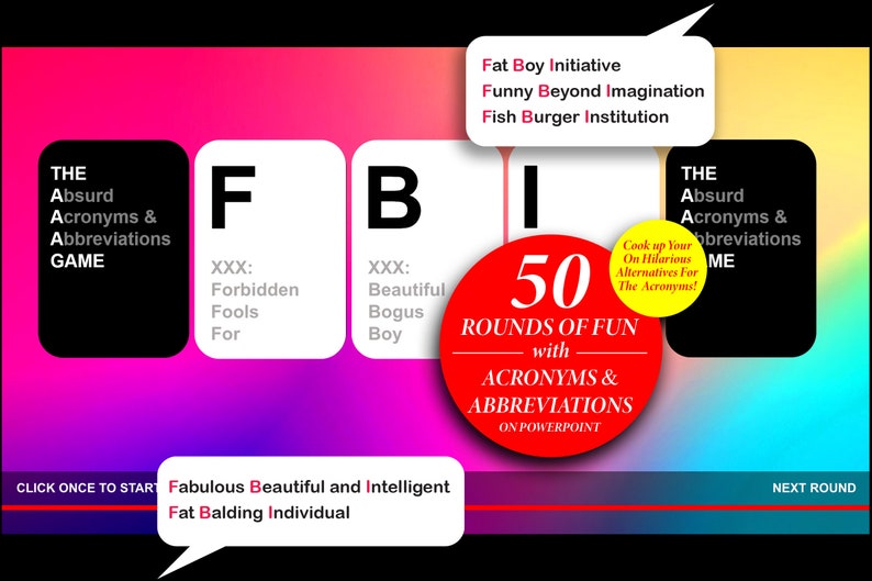 Acronyms Abbreviations Game Powerpoint Acronyms Quiz Word Lettering ...