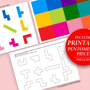 Pentomino Math Puzzle: Animal Shapes Challenge (digital Download) - Etsy