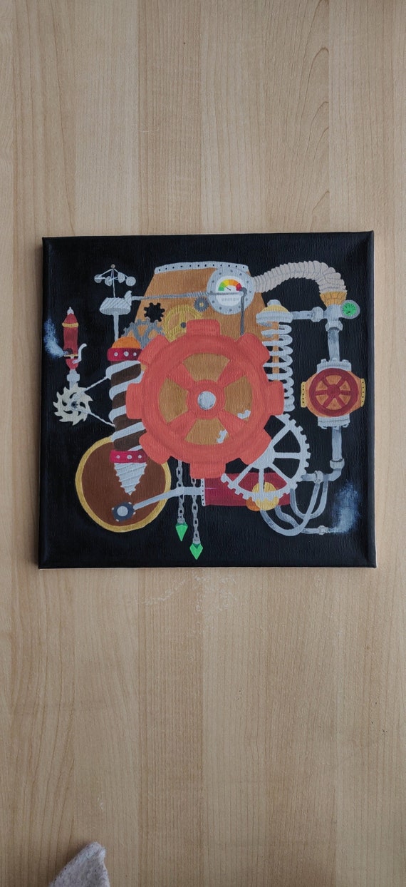 Steampunk Cogs and Gears Abstract Art | Etsy