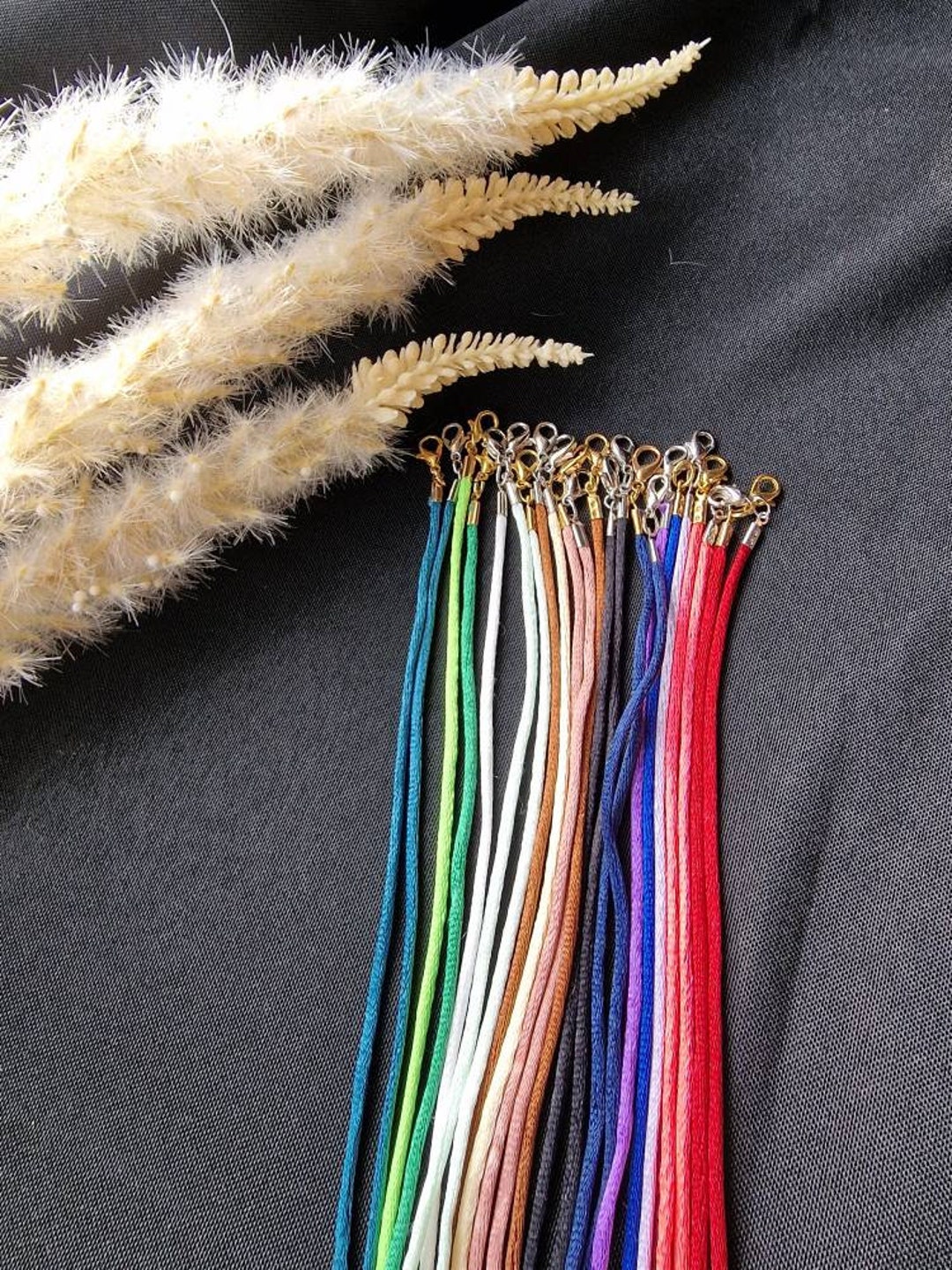 Satin Cord 50 Cm With Clasp in Gold or Chrome, Gifts, Tools, Jewelry ...