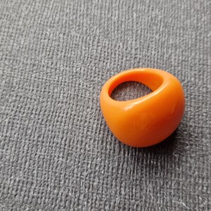 Chunky Dome Rings in Green and Orange/ Size 8 Gift for Her Statement ...