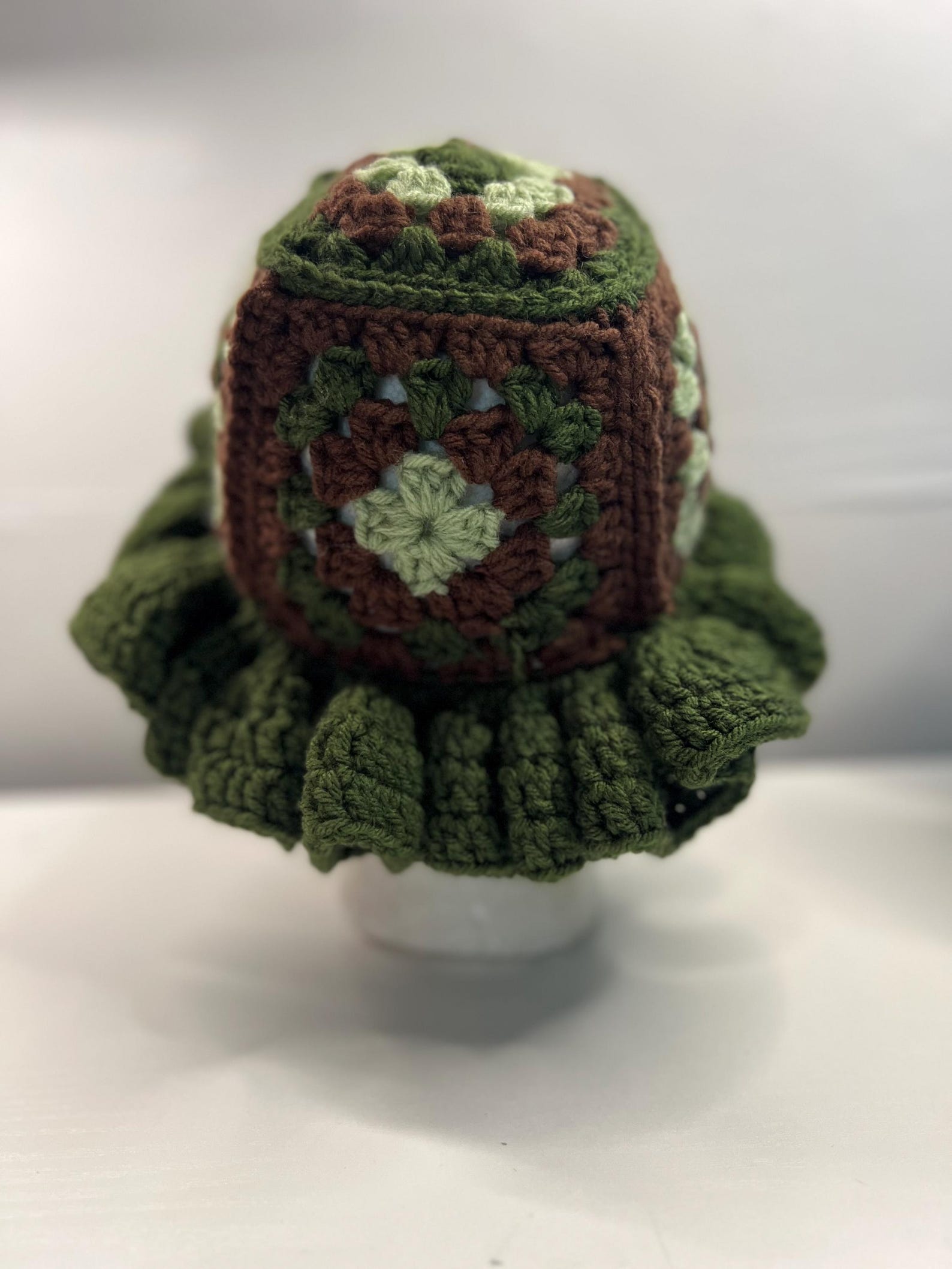 Granny Square Ruffle Bucket Hat - Etsy