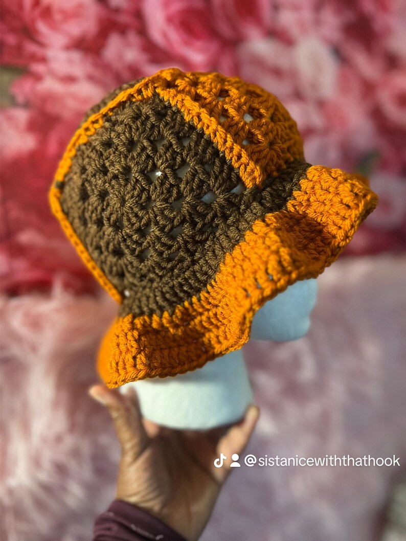 Granny Square Ruffle Bucket Hat - Etsy