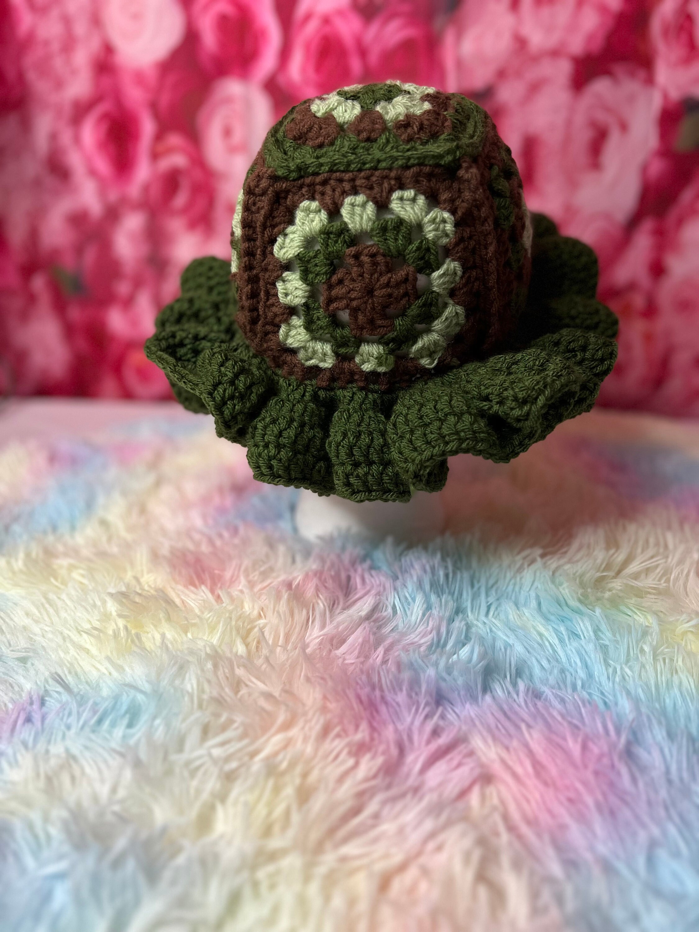 Granny Square Ruffle Bucket Hat - Etsy