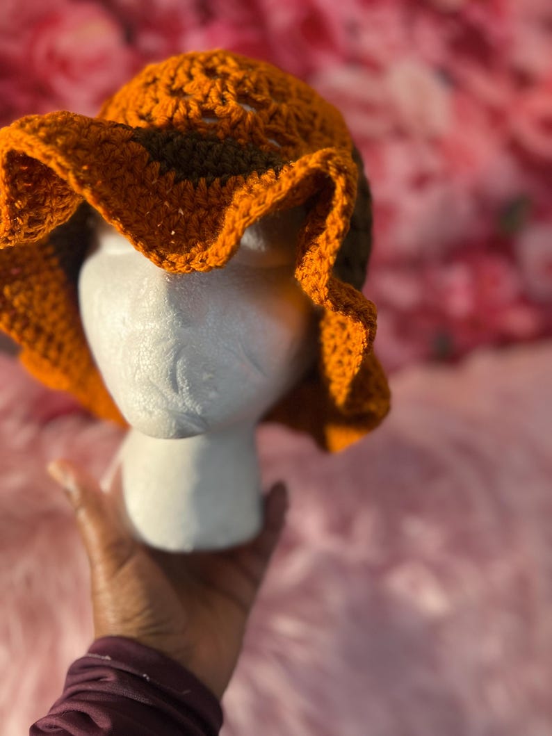 Granny Square Ruffle Bucket Hat - Etsy