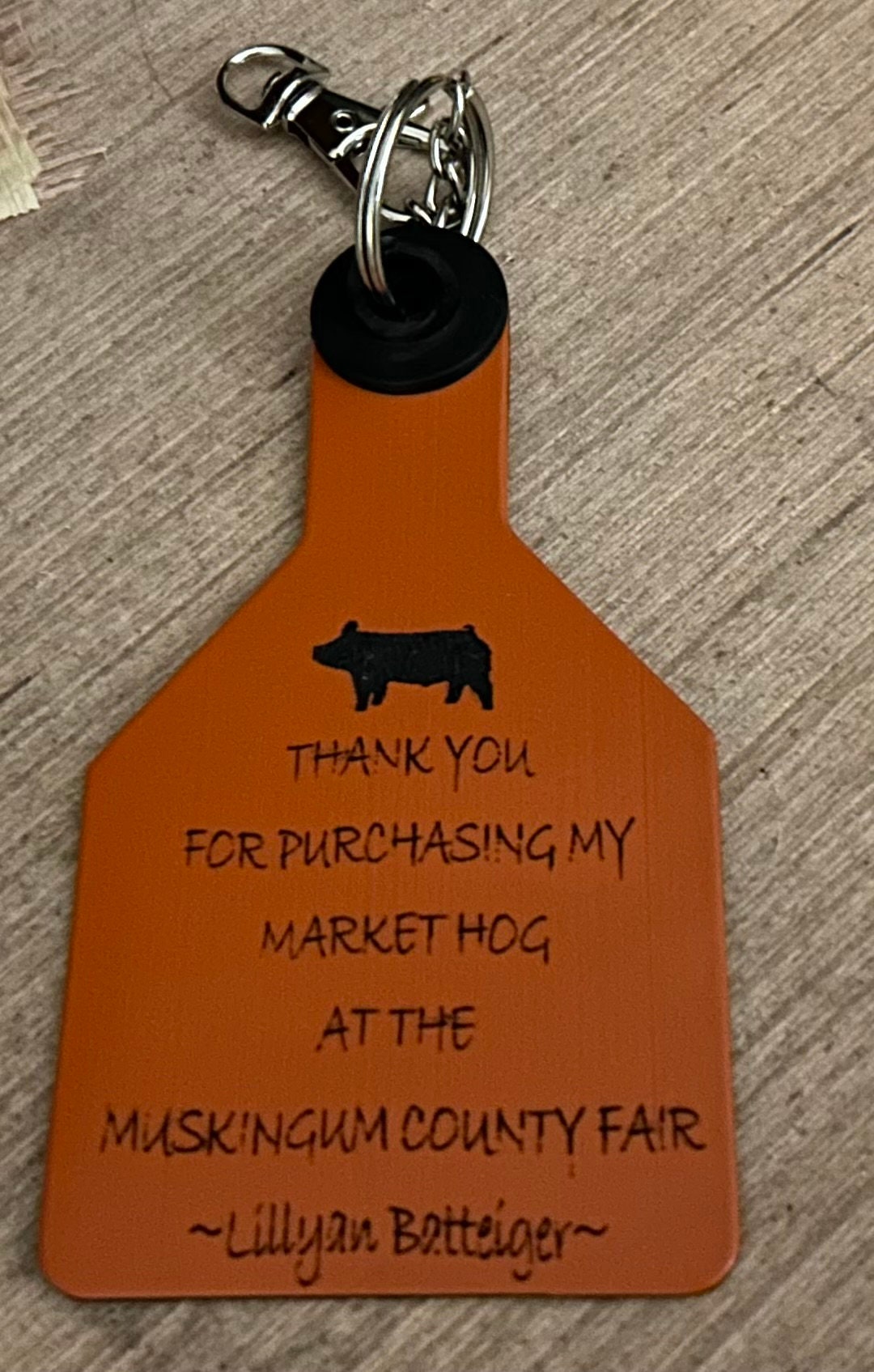 Laser Engraved Ear Tag Keychains. - Etsy