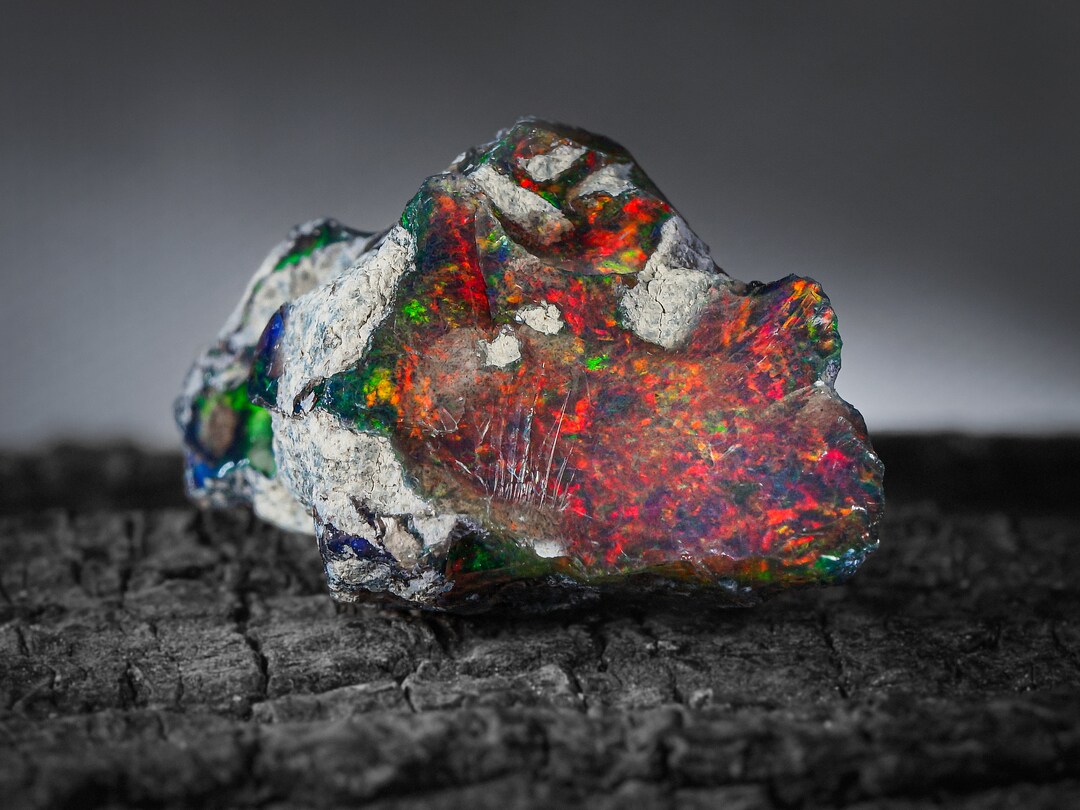 Stunning Raw Piece Rarest Quality Ethiopian Opal, Ethiopian Black Opal ...