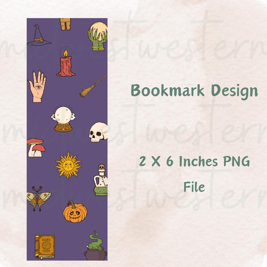 Witch Bookmark Png, Halloween Bookmark Digital Design, Snake Bookmark ...