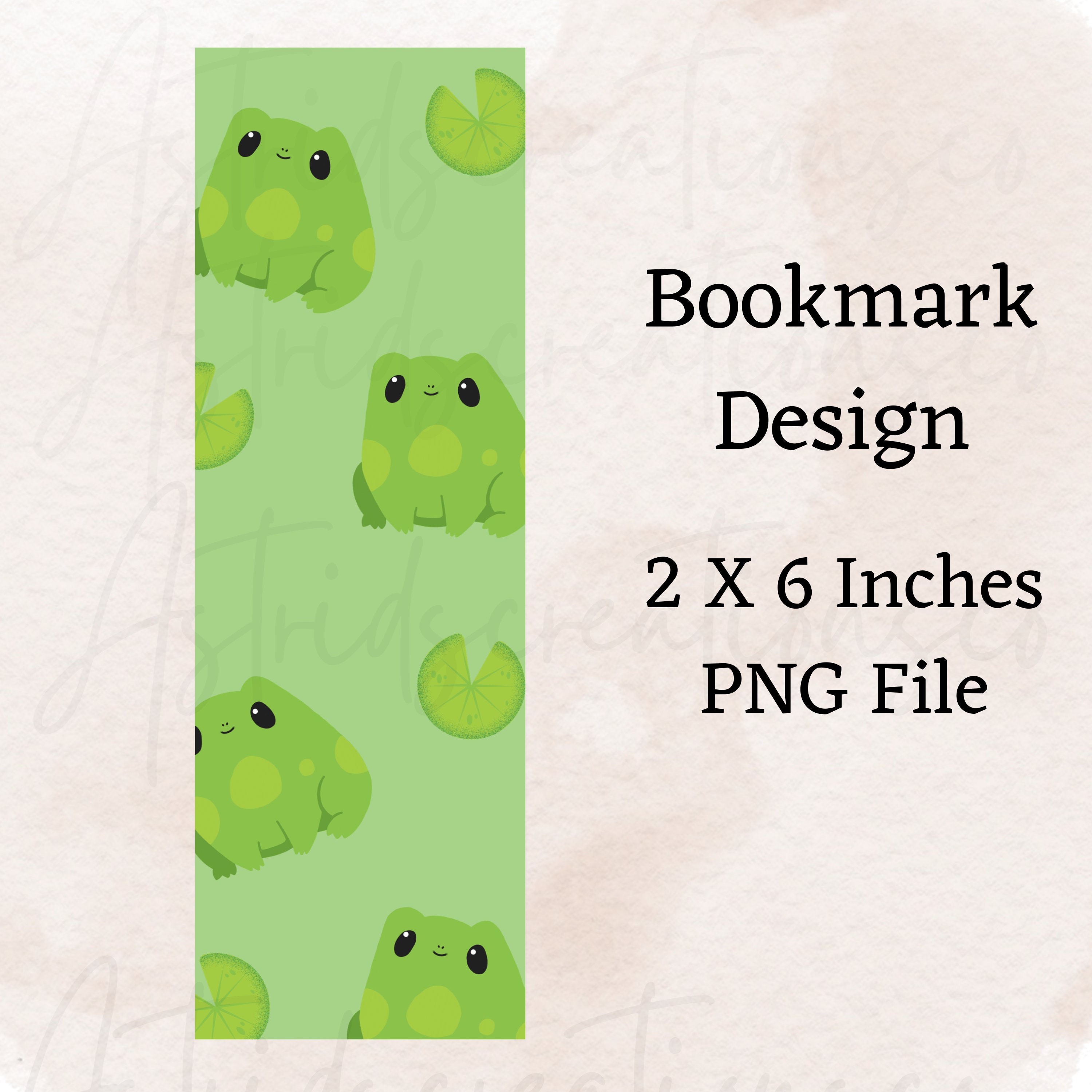 Cartoon Frog Bookmark Png Cute Frog Bookmark Design Bookmark - Etsy