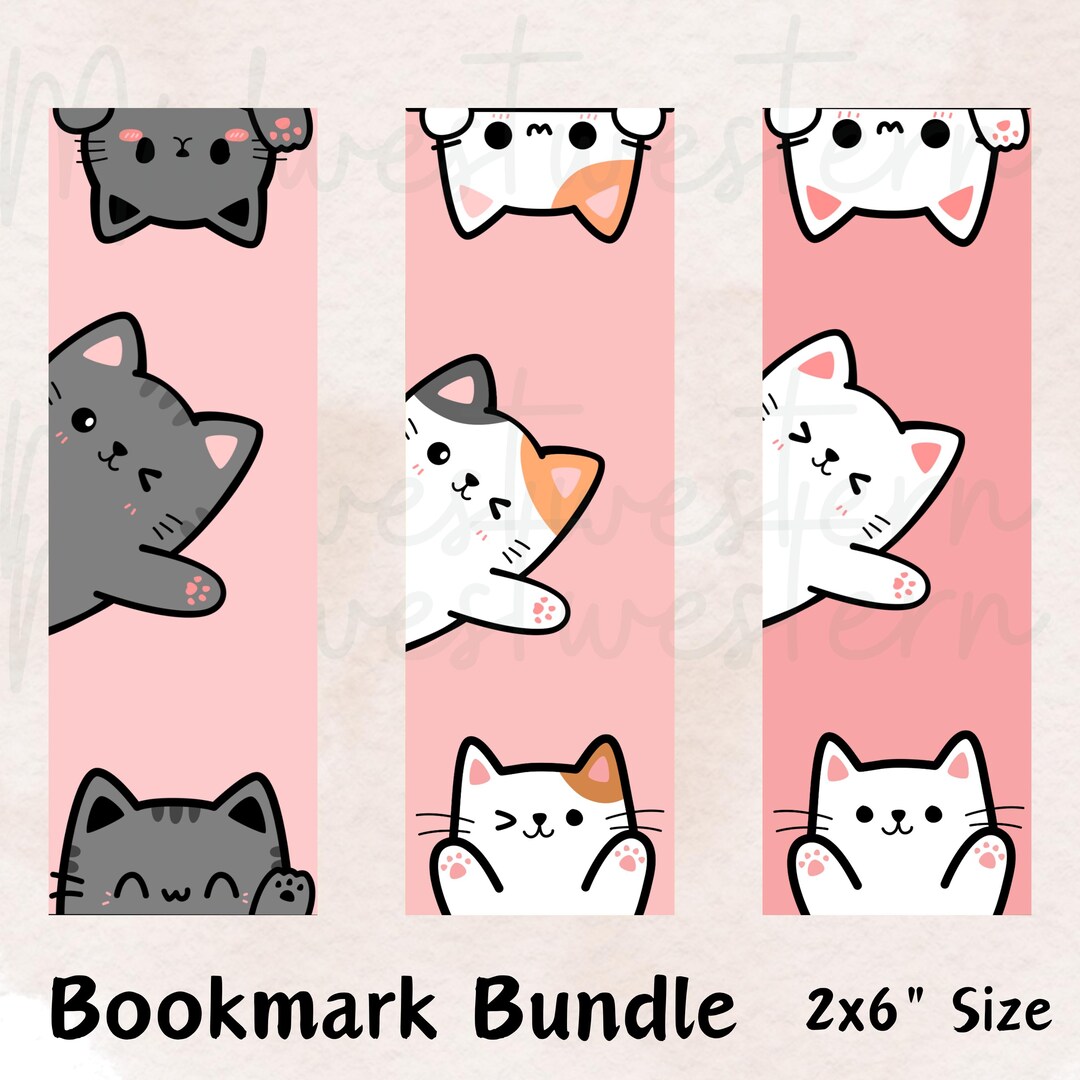 Cartoon Cat Reading Bookmark Png, Animal Bookmark Design, Cat Bookmark ...