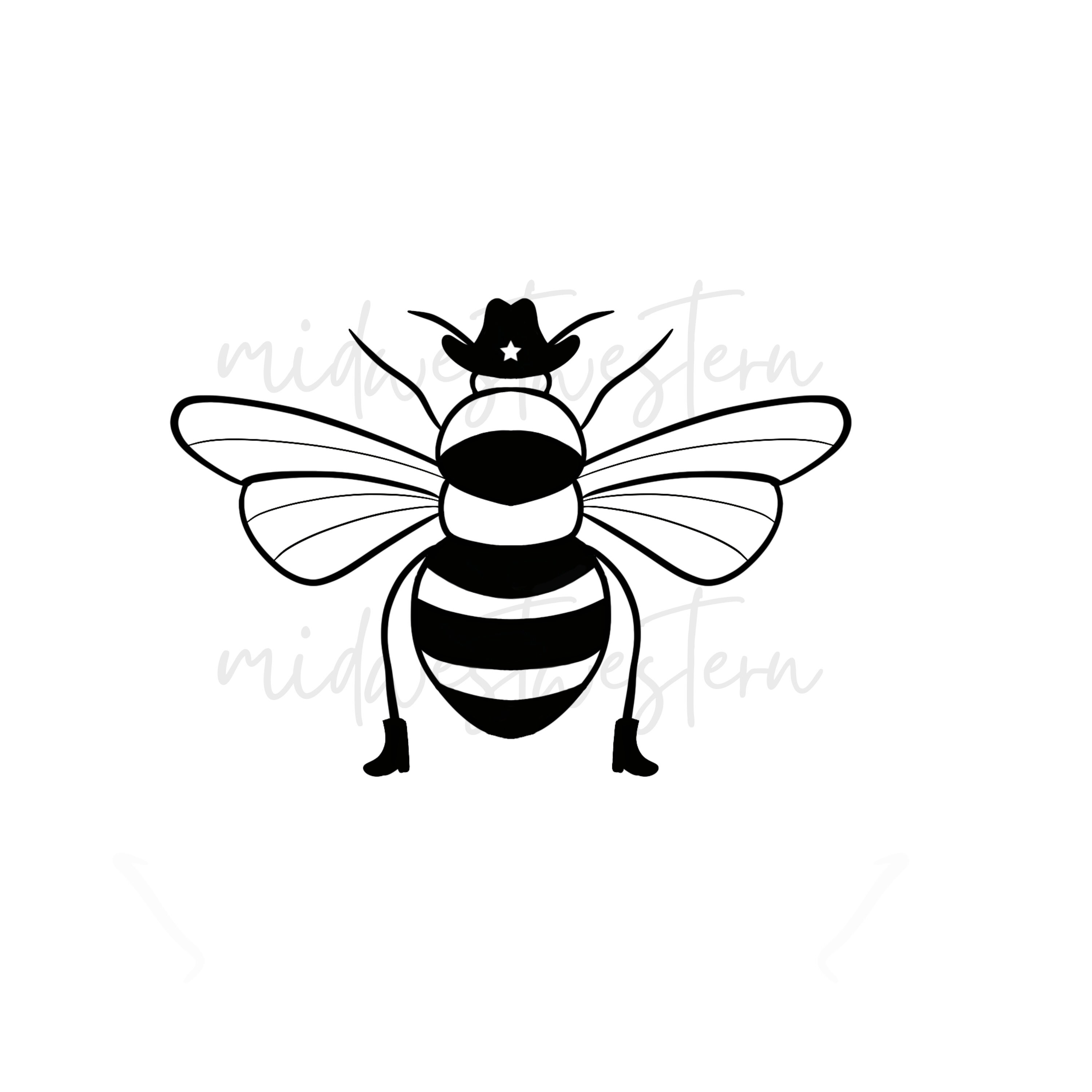 Cowboy Bee Png ,western Png, Cowboy Png, Cowboy Design, Western Design ...