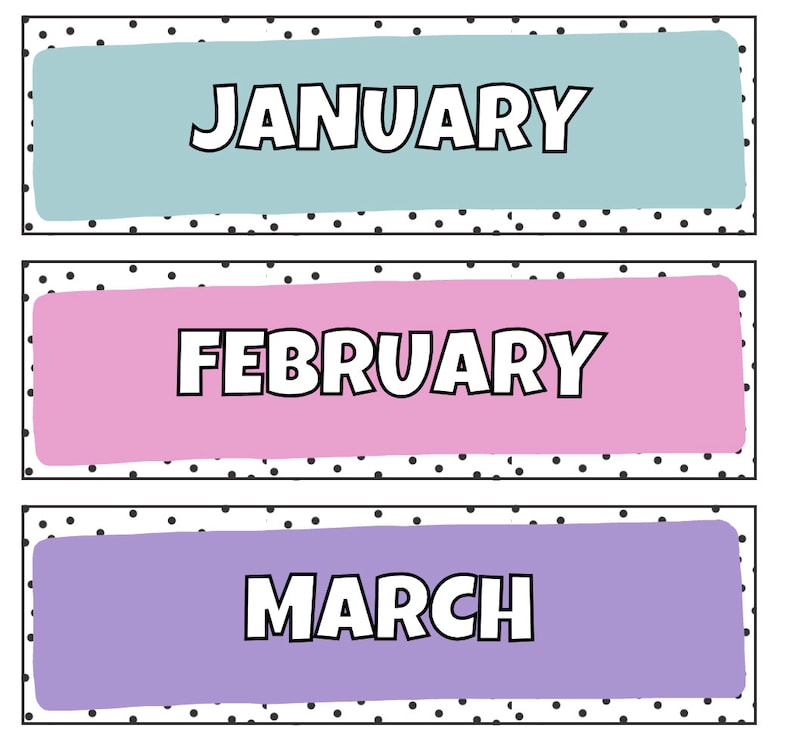 Pastel Dot Calendar 2024 - Etsy