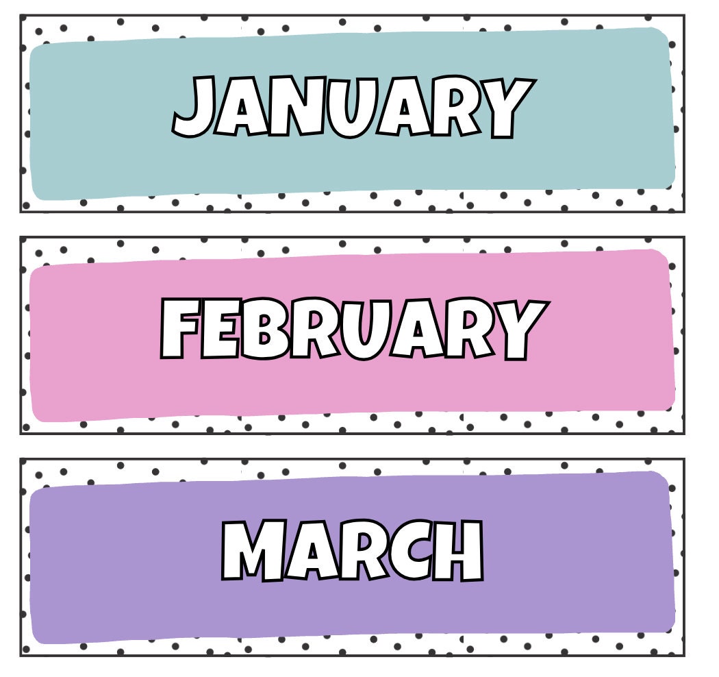 Pastel Dot Calendar 2024 - Etsy