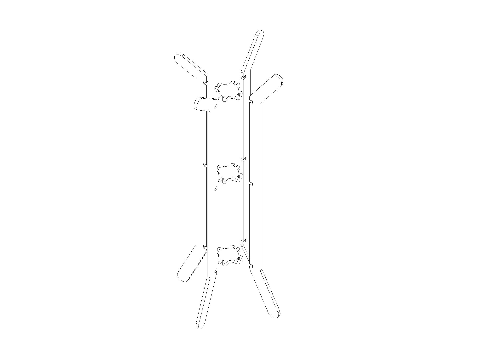 CNC Coat Rack Furniture. DXF Format. Digital Plans Download. CNC Laser ...