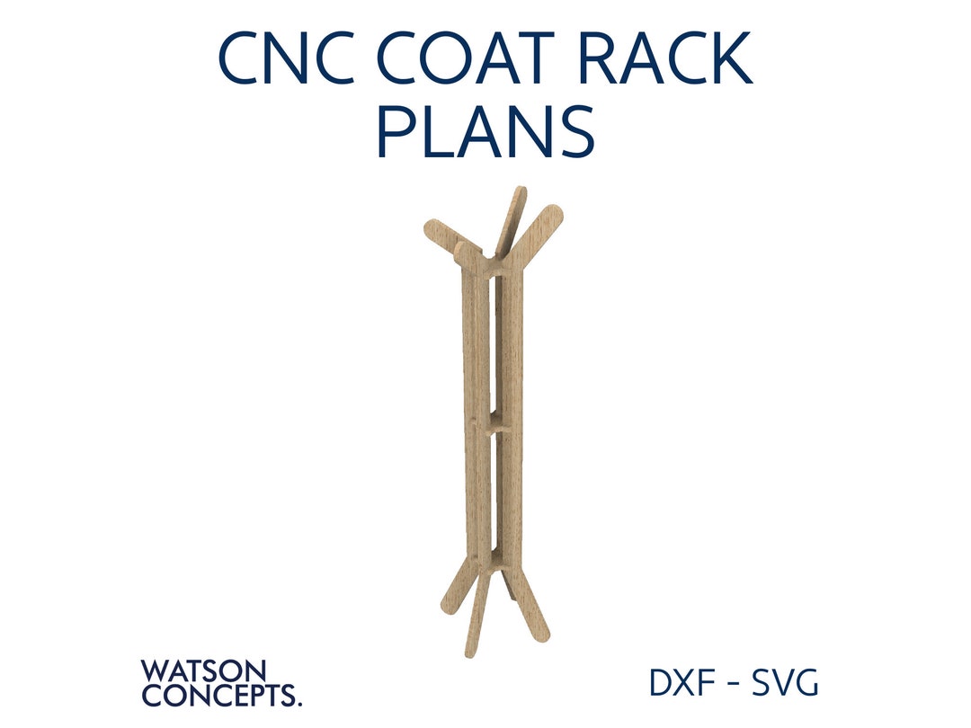 CNC Coat Rack Furniture. DXF Format. Digital Plans Download. CNC Laser ...