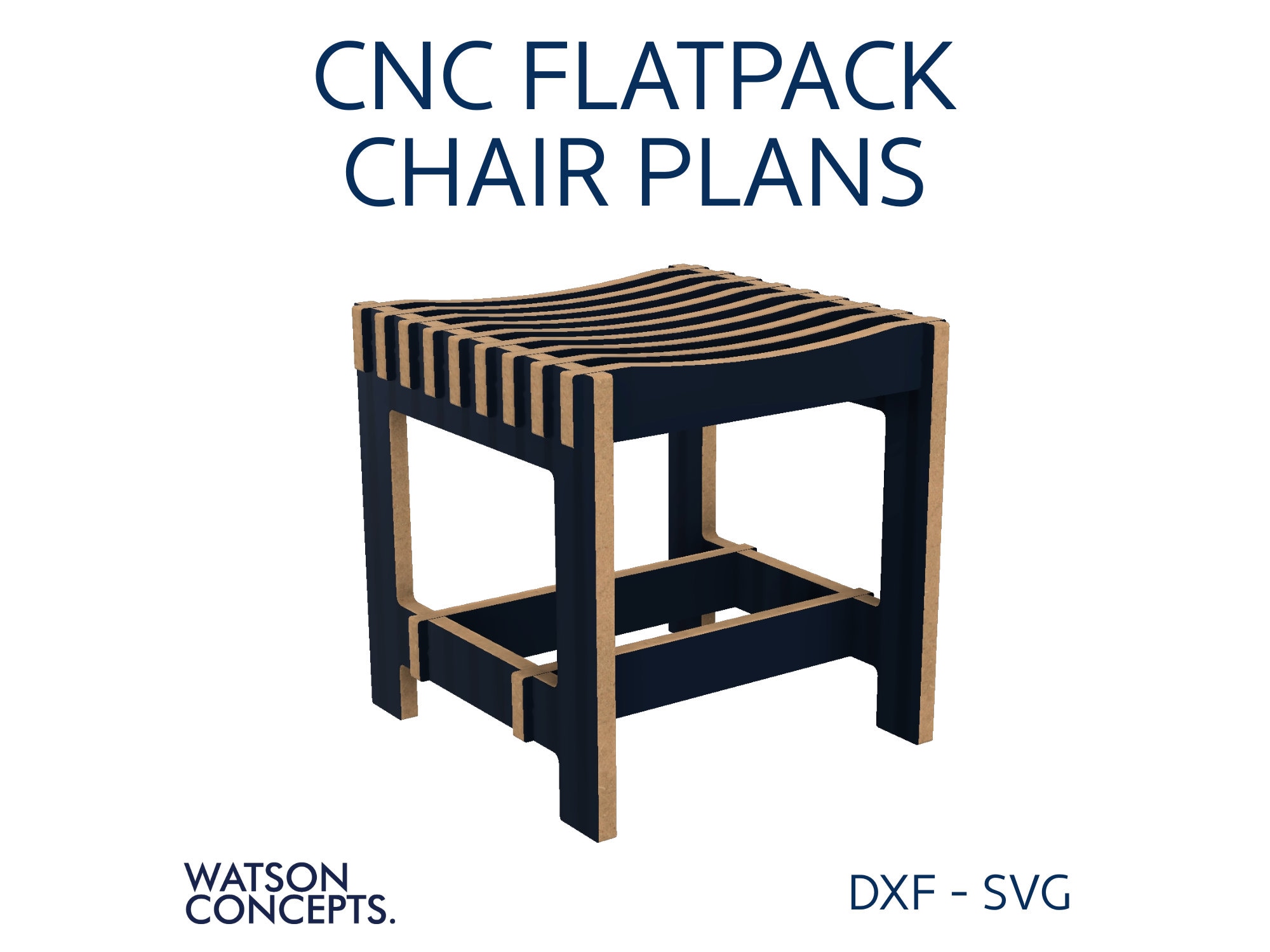 CNC Flatpack Chair. DXF Format. Digital Plans Download. CNC Laser ...