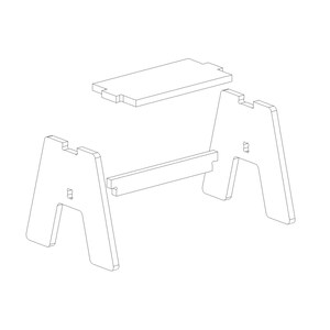 CNC Step Stool Furniture. SVG and DXF Format. Digital Plans Download ...