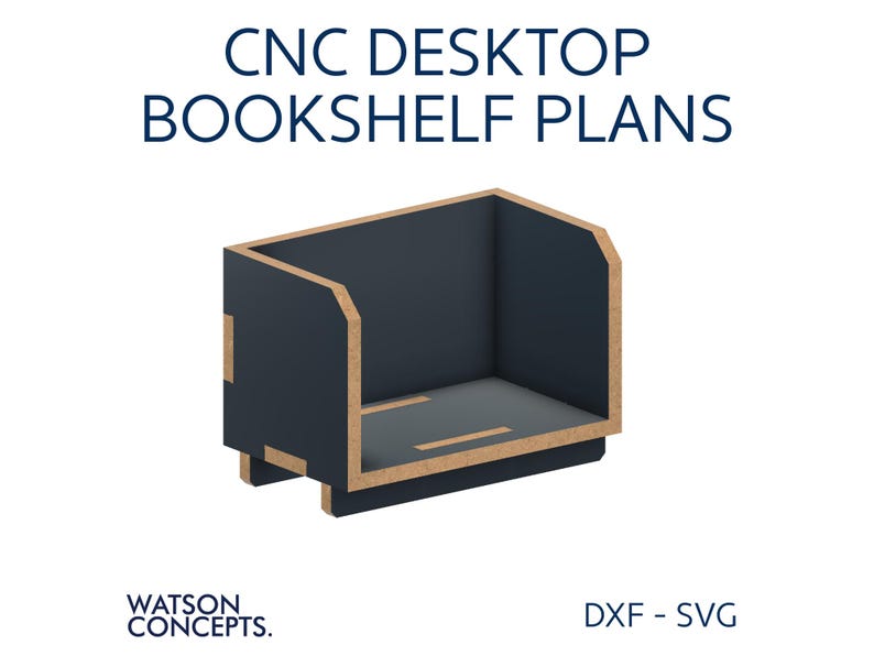 CNC Desktop Bookshelf. SVG and DXF Format. Digital Plans Download ...
