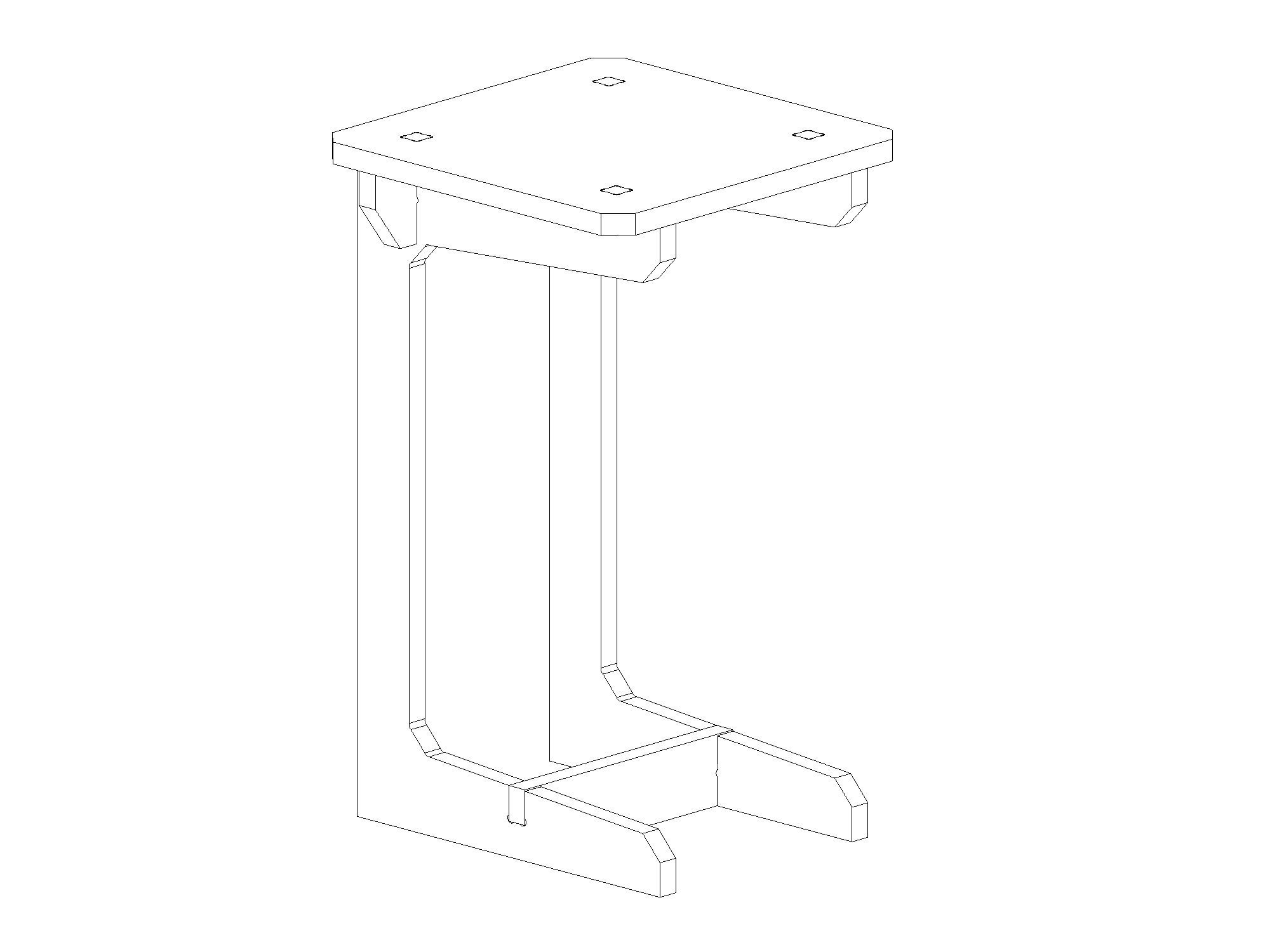 CNC Side Table. SVG and DXF Format. Digital Plans Download. Laser ...