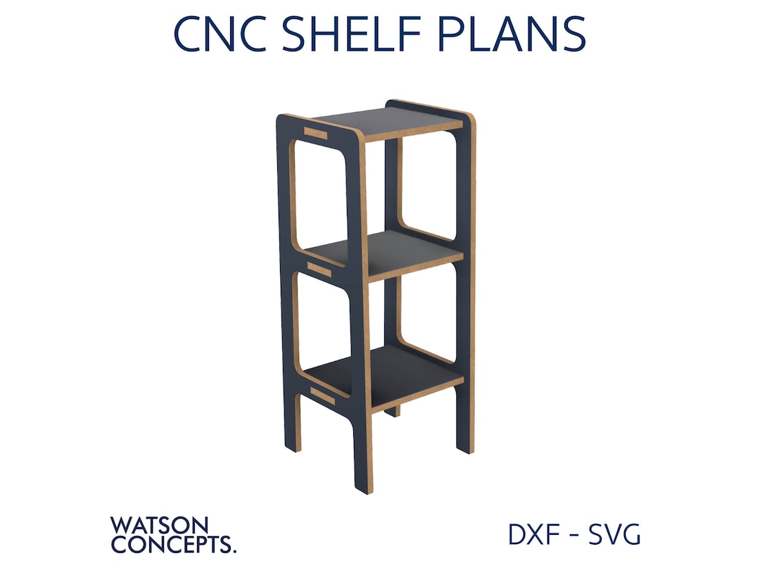 CNC Shelf Furniture. SVG and DXF Format. Digital Plans Download. Laser ...
