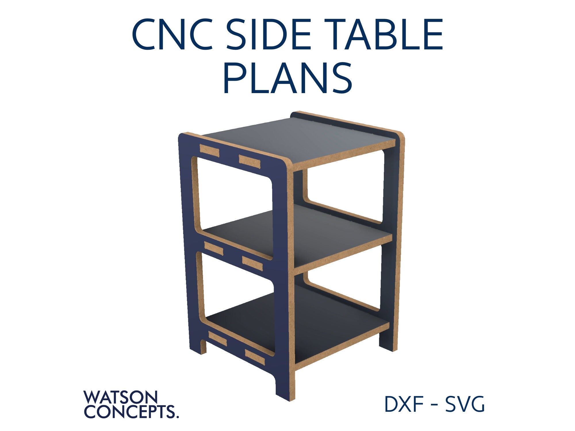 CNC Side Table Furniture. SVG and DXF Format. Digital Plans Download ...